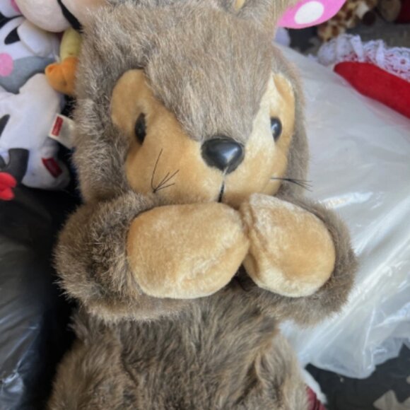 UNBRAND | Toys | Vintage Brown Begging Bunny Stuffed Plush Animal ...